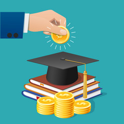 College expense budget Royalty Free Vector Image