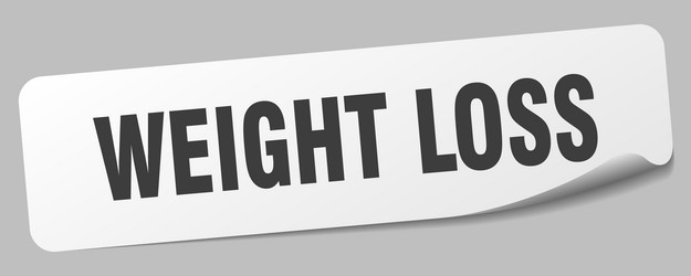 Weight loss sticker weight loss label Royalty Free Vector