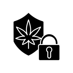Weed control black glyph icon Royalty Free Vector Image