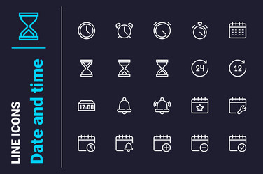 24 hour military time and standard clock Vector Image