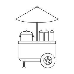 Food trailer iconoutline icon Royalty Free Vector Image