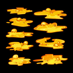 Lava splash set cartoon Royalty Free Vector Image