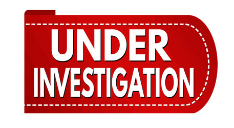 Grunge under investigation stamp print Royalty Free Vector