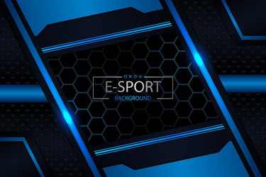 E-sports background dark and blue style Royalty Free Vector