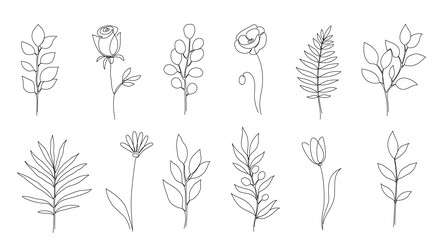 One Line Plant Vector Images (over 7,700)