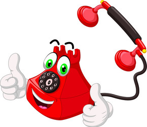 Funny old telegraph machine cartoon Royalty Free Vector