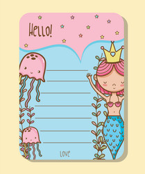 Mermaids printable sheet Royalty Free Vector Image