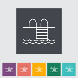 Swimming sign icon pool swim symbol sea wave Vector Image