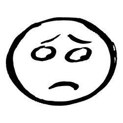 Emoticon Sad Miserable Vector Images (97)