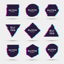 Glitch effect for frame Royalty Free Vector Image
