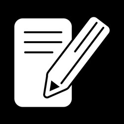 Notes and pan icon black white note Royalty Free Vector