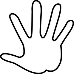 Hand showing five fingers Royalty Free Vector Image
