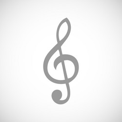 Treble clef sign with wings Royalty Free Vector Image