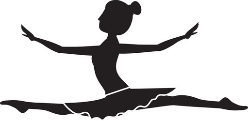 Leaping ballet dancer silhouette Royalty Free Vector Image