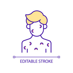 Skin rash isolated cartoon Royalty Free Vector Image