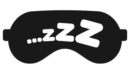 Zzz sleep snore with eye mask icon Royalty Free Vector Image