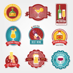 Alcohol labels design set Royalty Free Vector Image