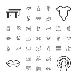 Body icons Royalty Free Vector Image - VectorStock