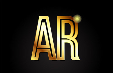 Ar combination colorful alphabet letter logo icon Vector Image