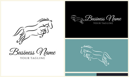 Horse and foal logo template Royalty Free Vector Image