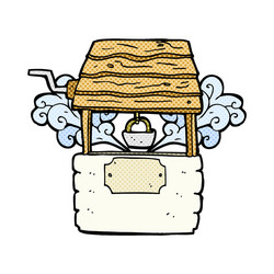 Comic cartoon well Royalty Free Vector Image - VectorStock