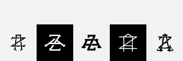 Initial letters za logo design bundle Royalty Free Vector