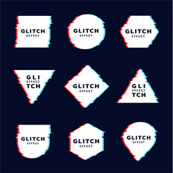 Glitch effect for frame Royalty Free Vector Image