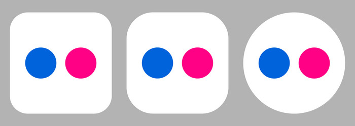 Flickr icon social media logo design can use for Vector Image