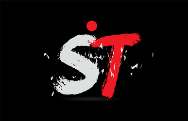 St connected alphabet letter logo icon Royalty Free Vector