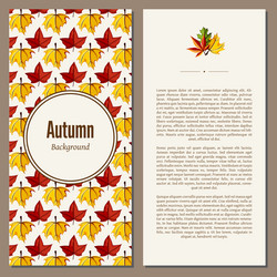 Autumn fall background banner poster design Vector Image