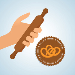 Bakery design bread icon seal stamp Royalty Free Vector