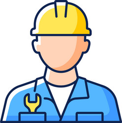 Lazy worker rgb color icon Royalty Free Vector Image