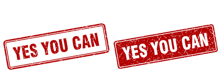 Yes you can stamp yes you can rectangular stamp Vector Image