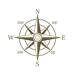 Wind rose - compass star Royalty Free Vector Image