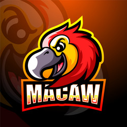 Macaw mascot esport logo design Royalty Free Vector Image