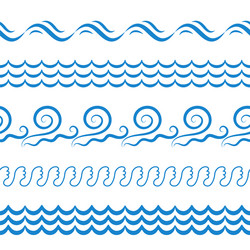 Wave borders Royalty Free Vector Image - VectorStock