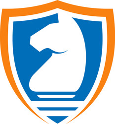 Set shield chess logo design creative Royalty Free Vector