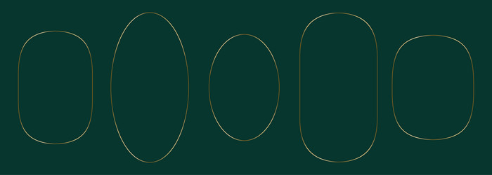 Gold thin arch frame shape islamic door or window Vector Image