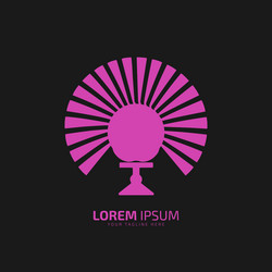 Minimal or abstract fan logo icon silhouette Vector Image