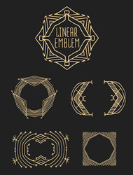 Set of elegant monogram design Royalty Free Vector Image