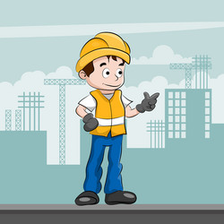 Worker with his personal protective equipment set Vector Image