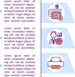 Reducing overhead costs concept icon Royalty Free Vector