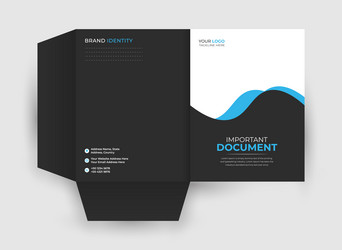 Modern presentation folder design template Vector Image