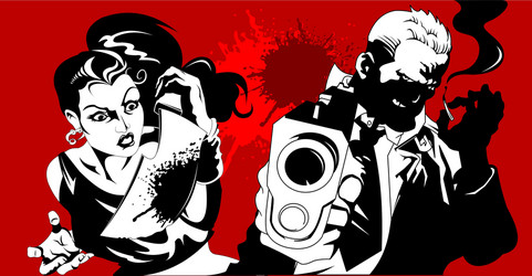 Cartoon mafia Royalty Free Vector Image - VectorStock