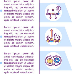 Reducing overhead costs concept icon Royalty Free Vector