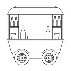 Food trailer iconoutline icon Royalty Free Vector Image