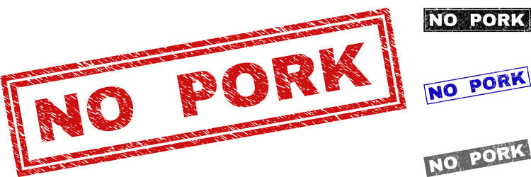 No pork rubber stamp Royalty Free Vector Image
