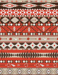 Aztecs seamless pattern on hot color Royalty Free Vector