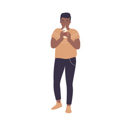 Boy Drinking Coffee Vector Images (over 1,700)