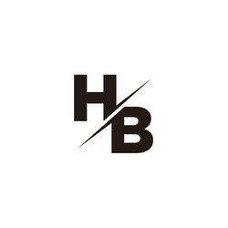 Hb logo letter monogram slash with modern Vector Image